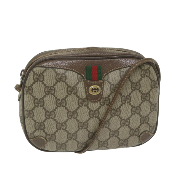Gucci | Bags | Gucci Gg Supreme Web Sherry Line Shoulder Bag Red Beige ...